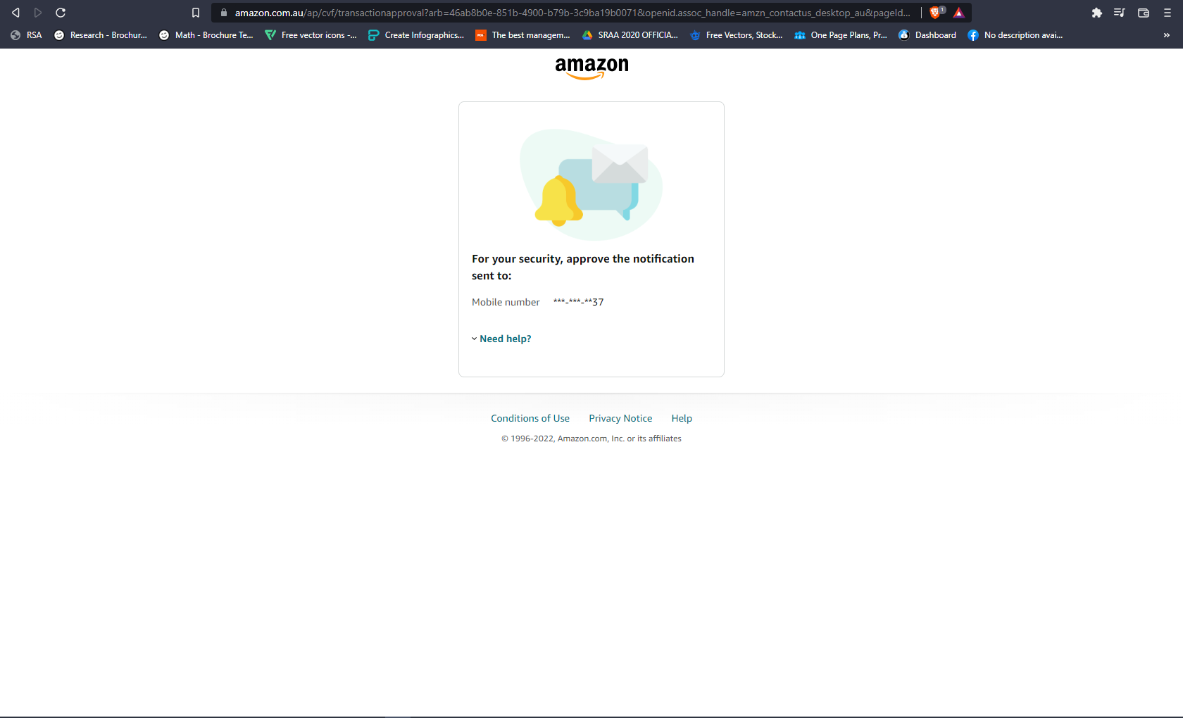 For your security, approve the notification sent to:
