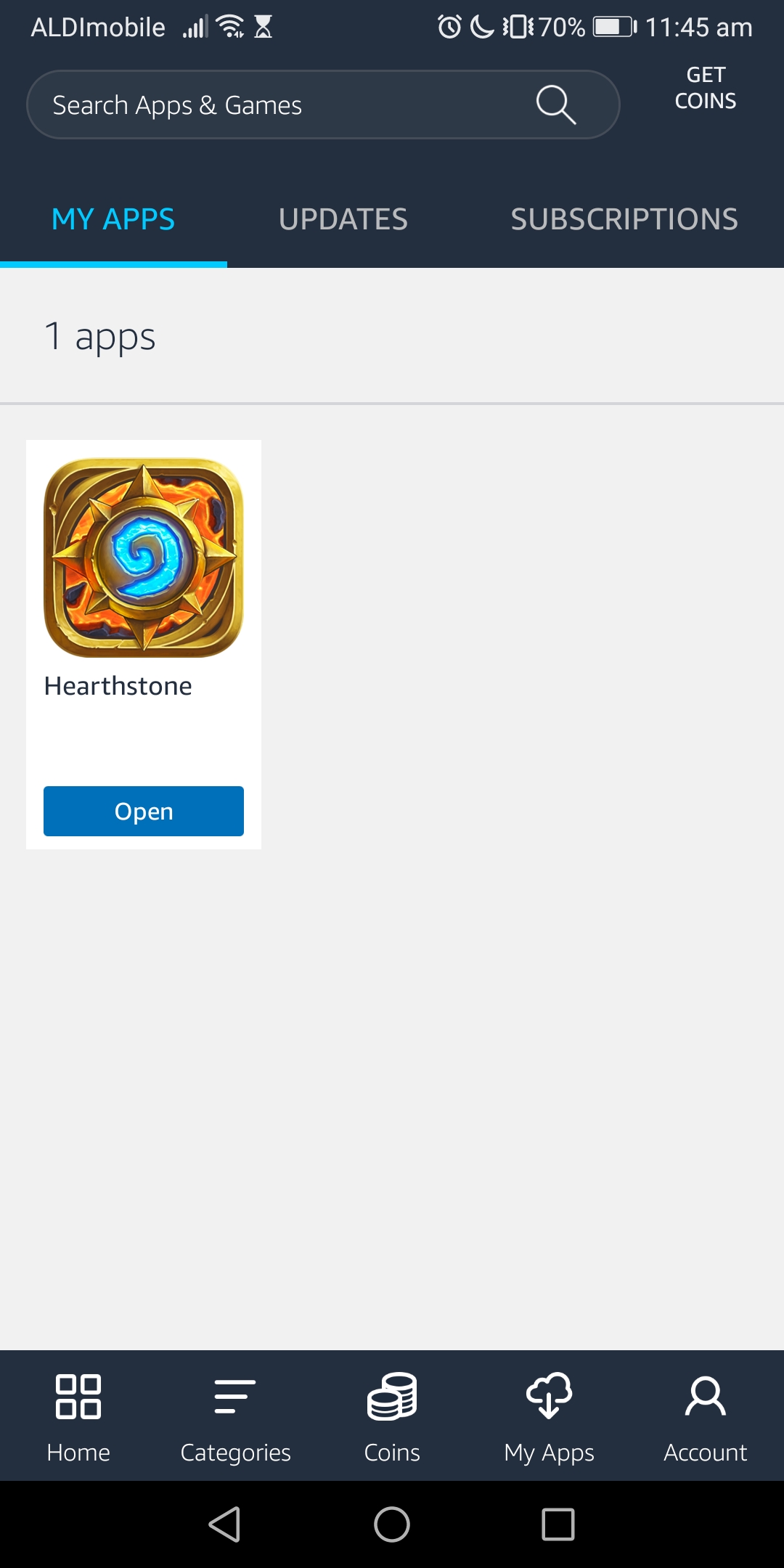 App not appearing in My Apps