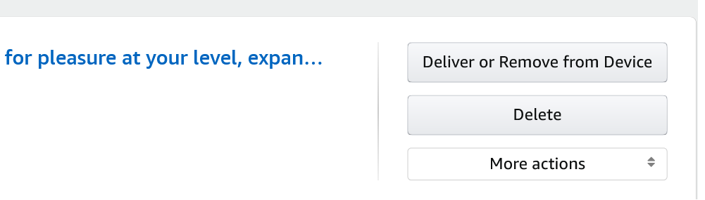 How do I or can I delete samples from Kindle mobile app?